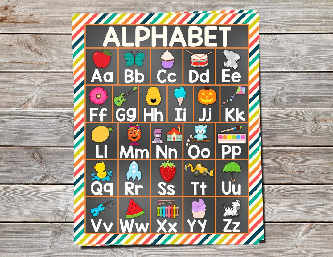 Alphabet Poster-16x20 Printable Poster-digital File-you Print - Etsy