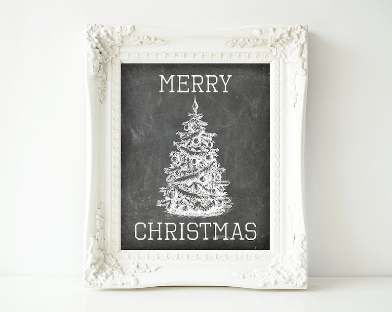 Printable Christmas Sign-8x10 and 18x24-instant Download-merry ...