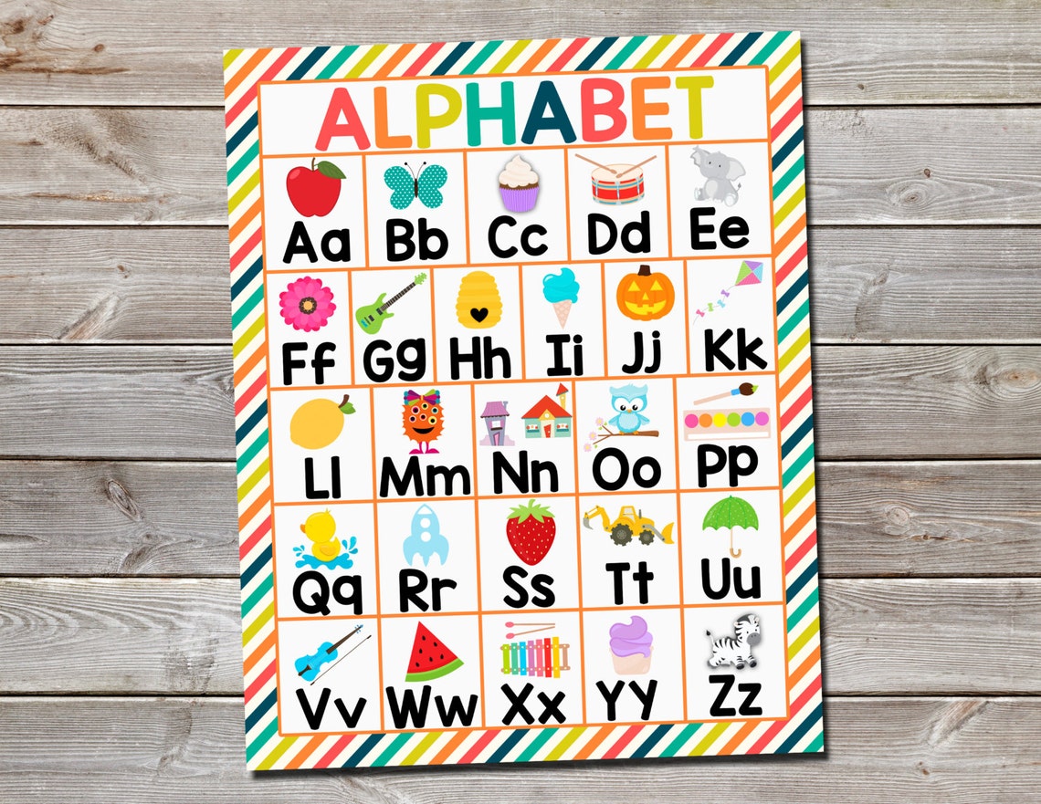 Alphabet Poster-16x20 Printable Poster-digital File-you Print - Etsy