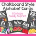 Chalkboard Style Alphabet Cards-printable 8.5x11 Sized Files-digital ...