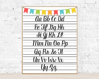 Alphabet and Numbers Poster Printable 8X10 11X14 16X20 | Etsy