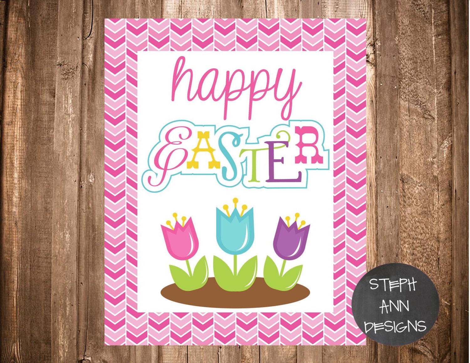 Happy Easter-printable Sign-printable 8x10 Decor - Etsy