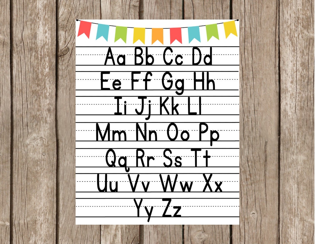 Alphabet Poster- Printable 8x10, 11x14, 16x20 Size - Etsy