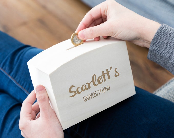 University Fund Money Box Personalised Money Box Teenager | Etsy