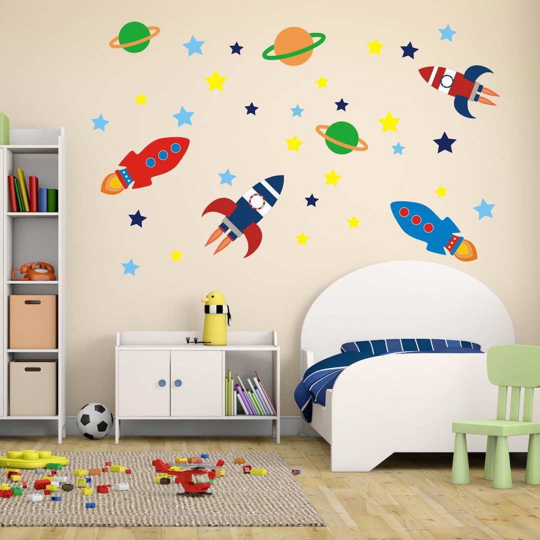 Space Rocket Wall Stickers Space Wall Decals Space Wall Stickers ...