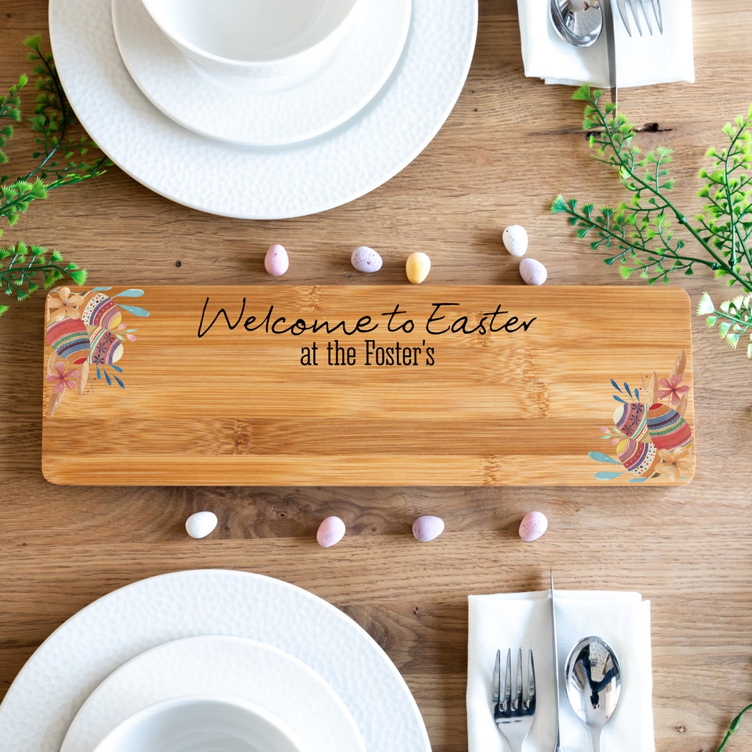 Easter Serving Board - Personalised Easter Platter - Easter Table Decor ...