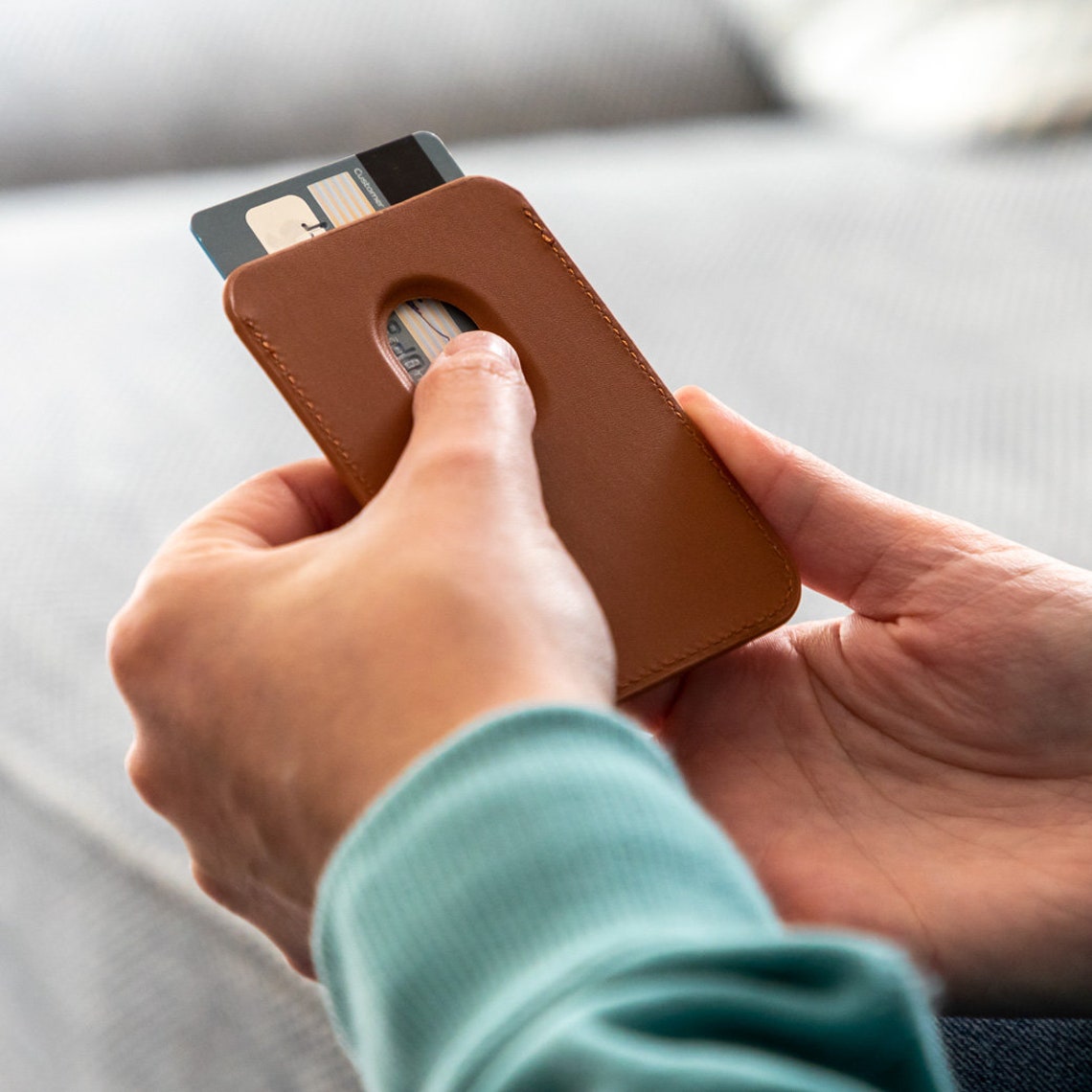 Magsafe Wallet Personalised Magsafe Wallet Vegan Leather - Etsy