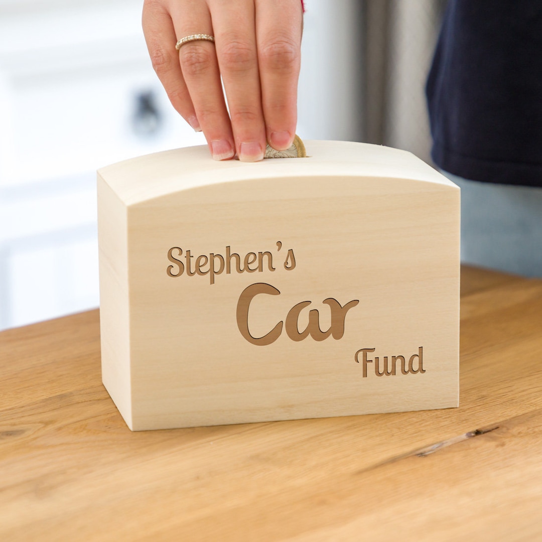 Car Money Box Car Fund Personalised Money Box New Car - Etsy