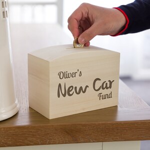 Car Money Box Car Fund Personalised Money Box New Car - Etsy