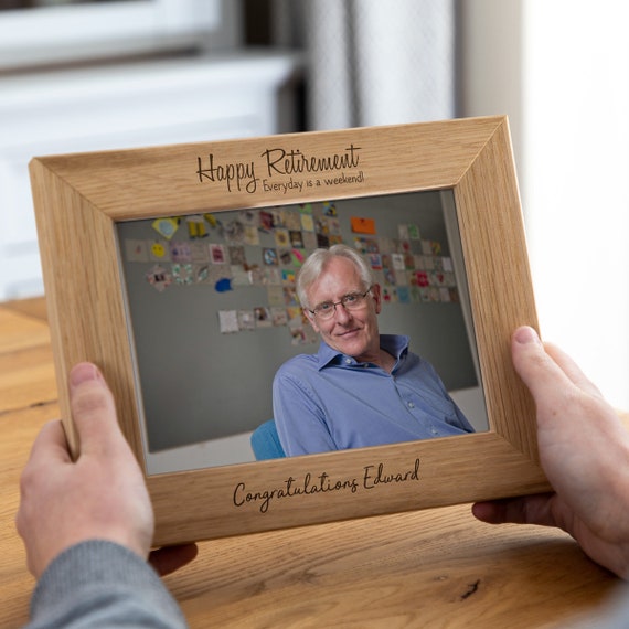 Retirement Photo Frame Personalised Retirement Frame | Etsy