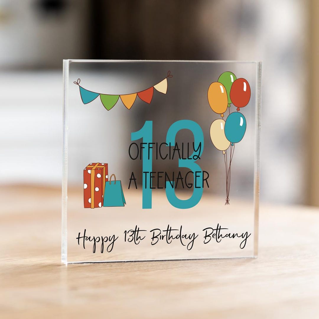 13th Birthday Gift, Officially A Teenager Gift, Happy 13th Birthday ...