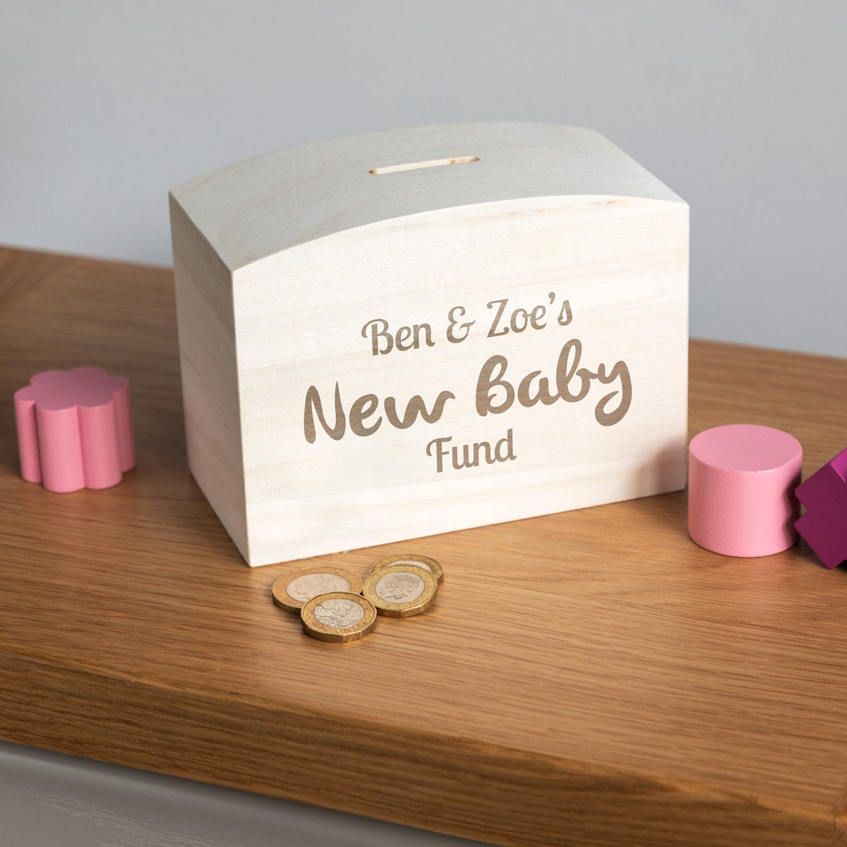 New Baby Fund Money Box Parents To Be Gifts Personalised | Etsy
