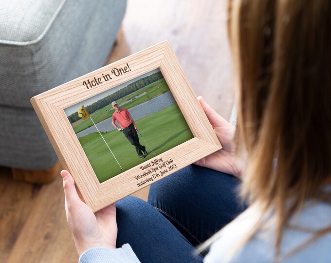 Golf Photo Frame Personalised Hole in One Photo Frame Golf - Etsy