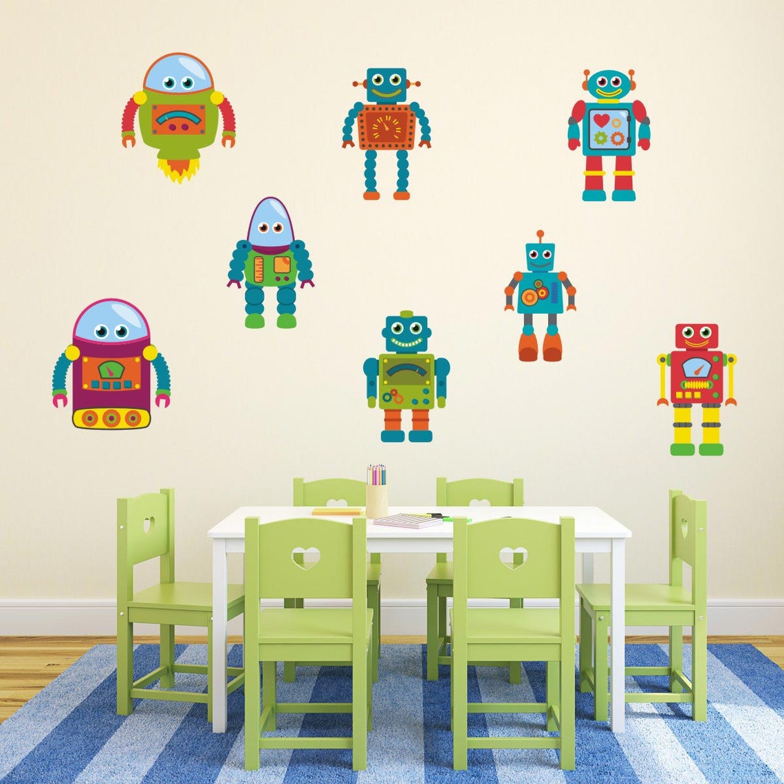 Robot Wall Stickers Robot Wall Decals Robot Wall Art - Etsy UK