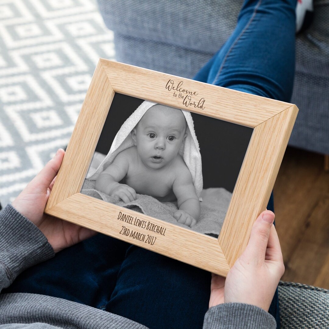 New Baby Gift Welcome to the World Photo Frame New Baby - Etsy