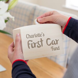 Car Money Box Car Fund Personalised Money Box New Car - Etsy