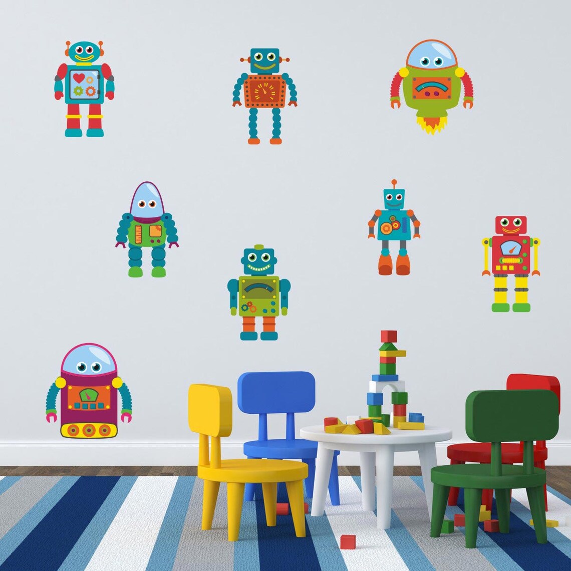 Robot Wall Stickers Robot Wall Decals Robot Wall Art - Etsy UK