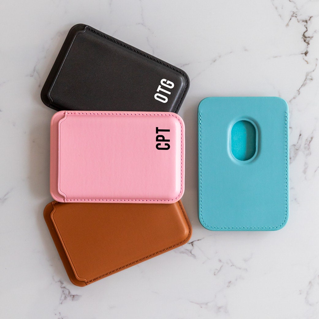 Magsafe Wallet Personalised Magsafe Wallet Vegan Leather - Etsy UK