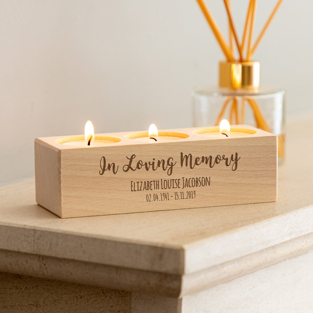 In Loving Memory Candle Holder Personalised Candle Holder in Loving ...