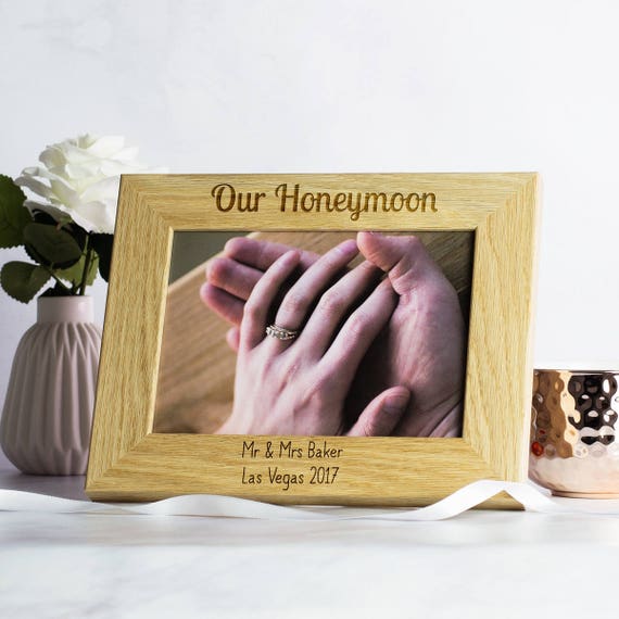 Honeymoon Photo Frame Personalised Honeymoon Frame | Etsy