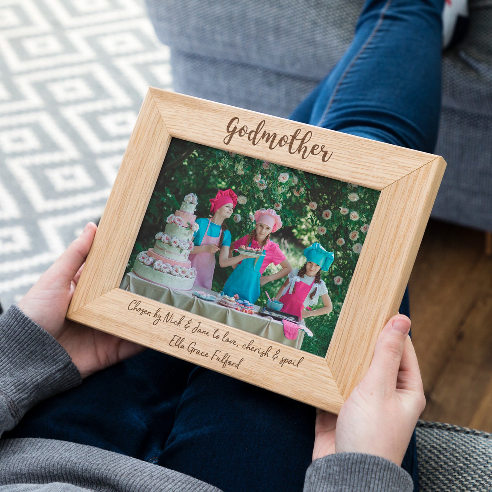 Godmother Photo Frame - Personalised Godparent Frame - Gift for ...