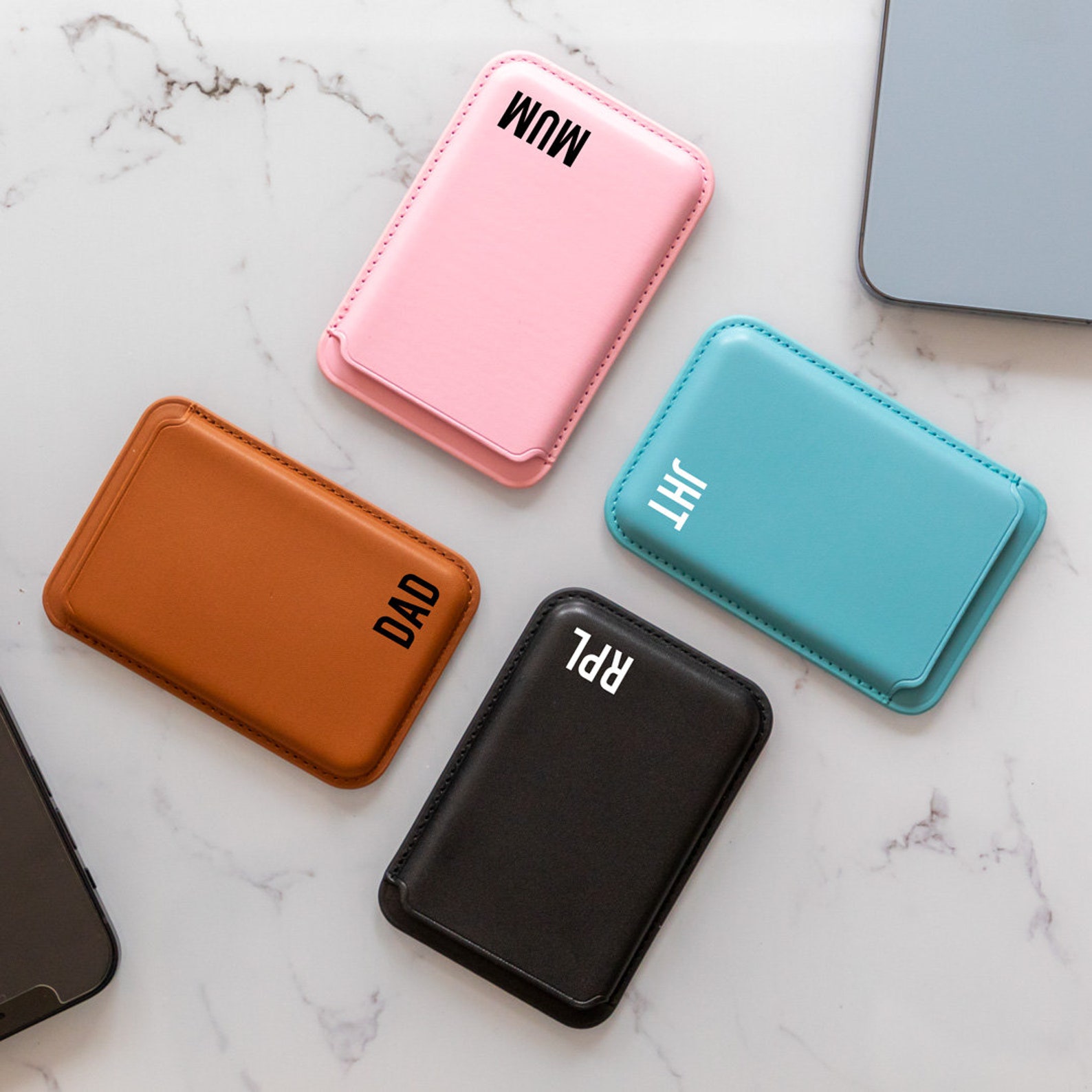 Magsafe Wallet Personalised Magsafe Wallet Vegan Leather - Etsy UK