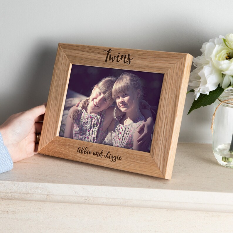 Twins Photo Frame Personalised Twins Frame Gift for Twins - Etsy