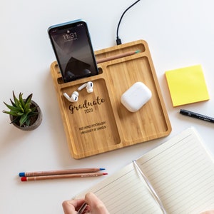 Desk Tidy Wireless Charger Graduation Gift Wireless Charging Pad ...