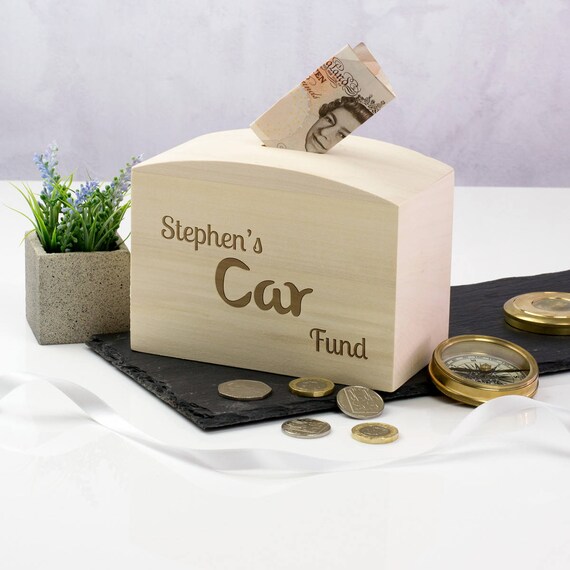 Car Money Box Car Fund Personalised Money Box New Car | Etsy