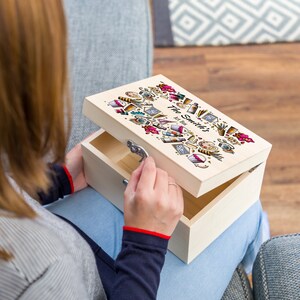 Arts and Crafts Box - Personalised Art Box - Wooden Arts and Crafts ...