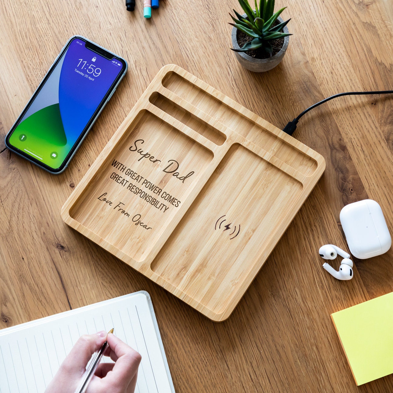 Desk Tidy Wireless Charger Great Power Phone Wireless | Etsy