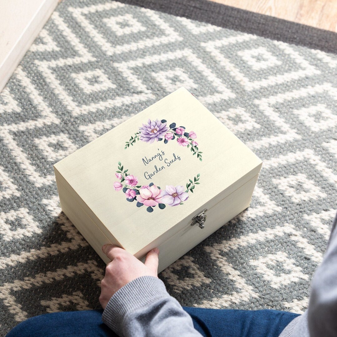 Seed Box Personalised Seed Box Garden Seed Box Keepsake Box Wooden ...