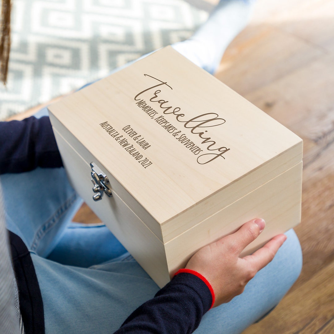 Travel Keepsake Box Travelling Memories Personalised Keepsake Box ...
