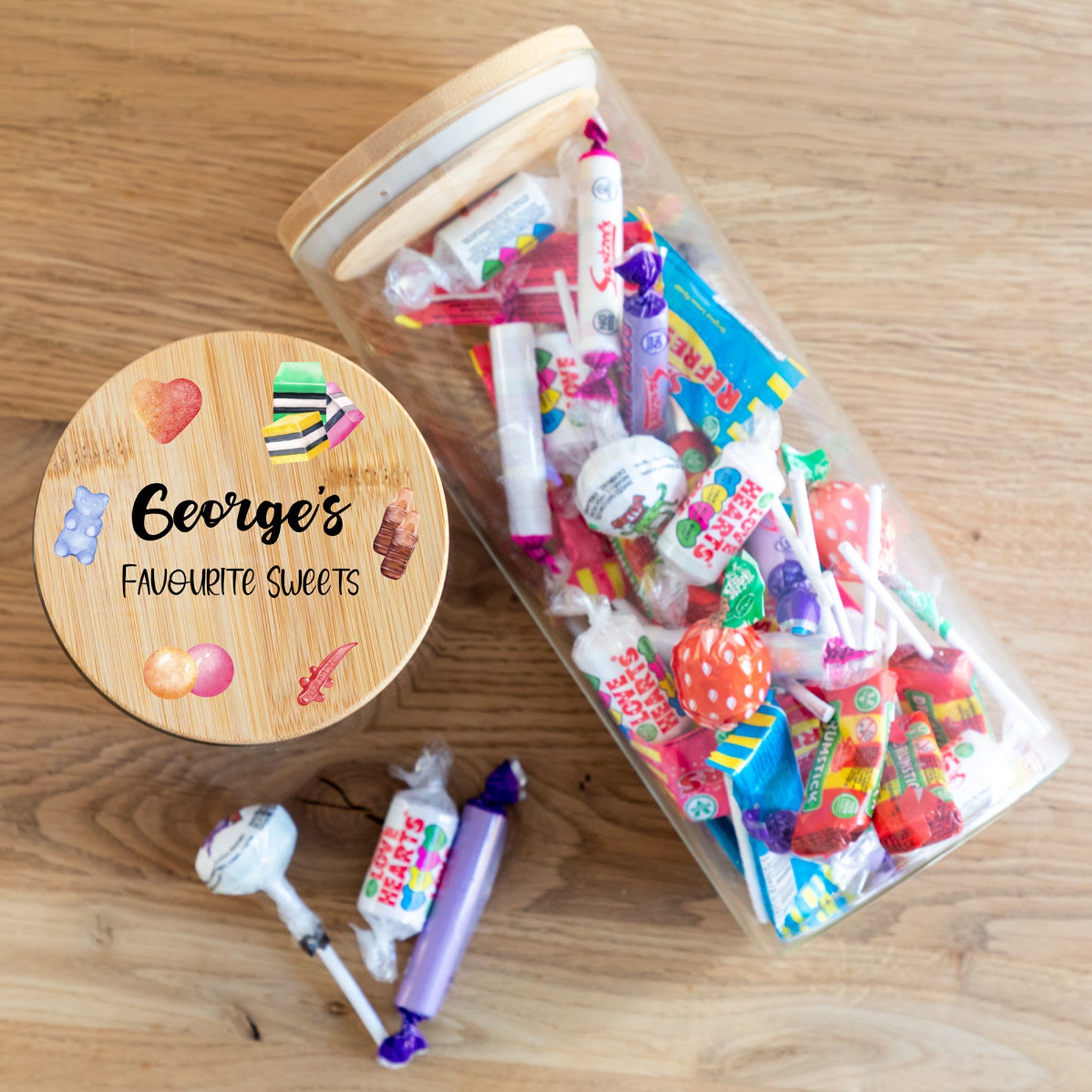 Personalised Sweet Jar Sweetie Jar Sweet Gifts Sweet Gifts for Him Her ...