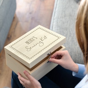 Sewing Box - Personalised Sewing Box - Sewing Kit Box - Sewing Storage ...