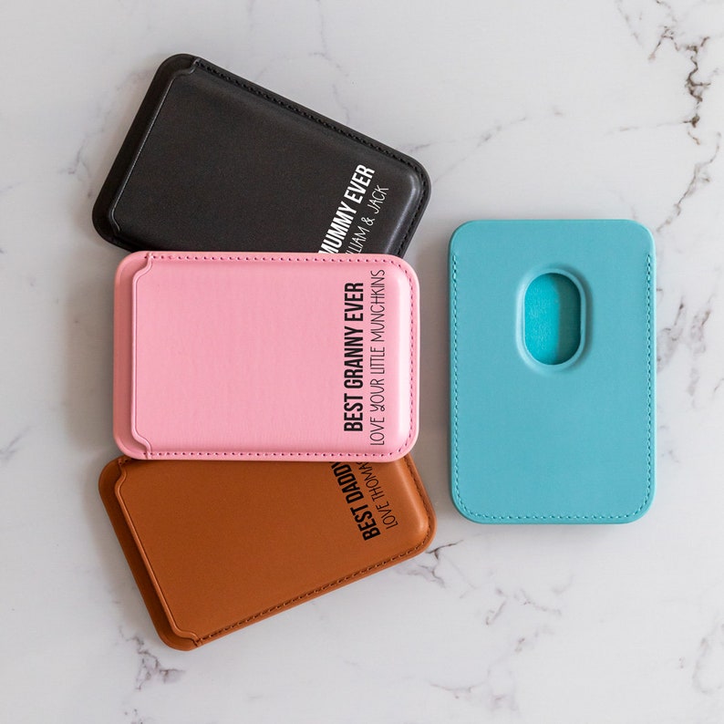 Magsafe Wallet Personalised Magsafe Wallet Vegan Leather - Etsy UK