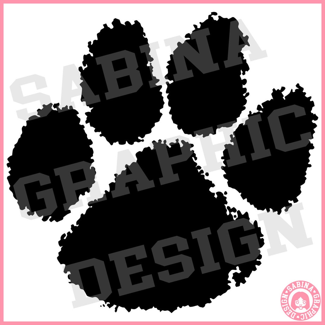 Fuzzy Paw Mascot Logo Icon (svg, Eps, Png) - Etsy