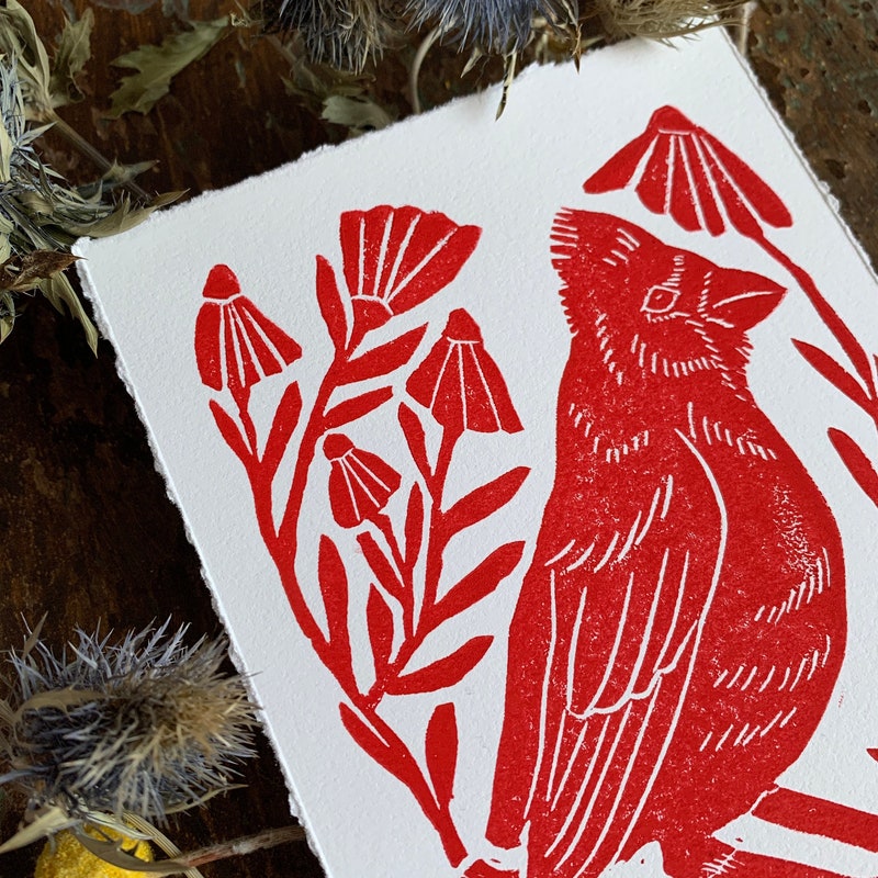 Cardinal Bird Print - Etsy
