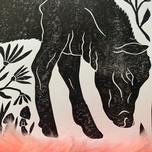 Large Cow Black Block Print Farmhouse - Etsy