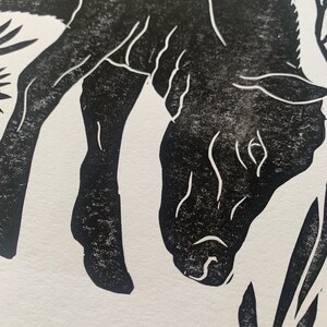 Large Cow Black Block Print Farmhouse - Etsy