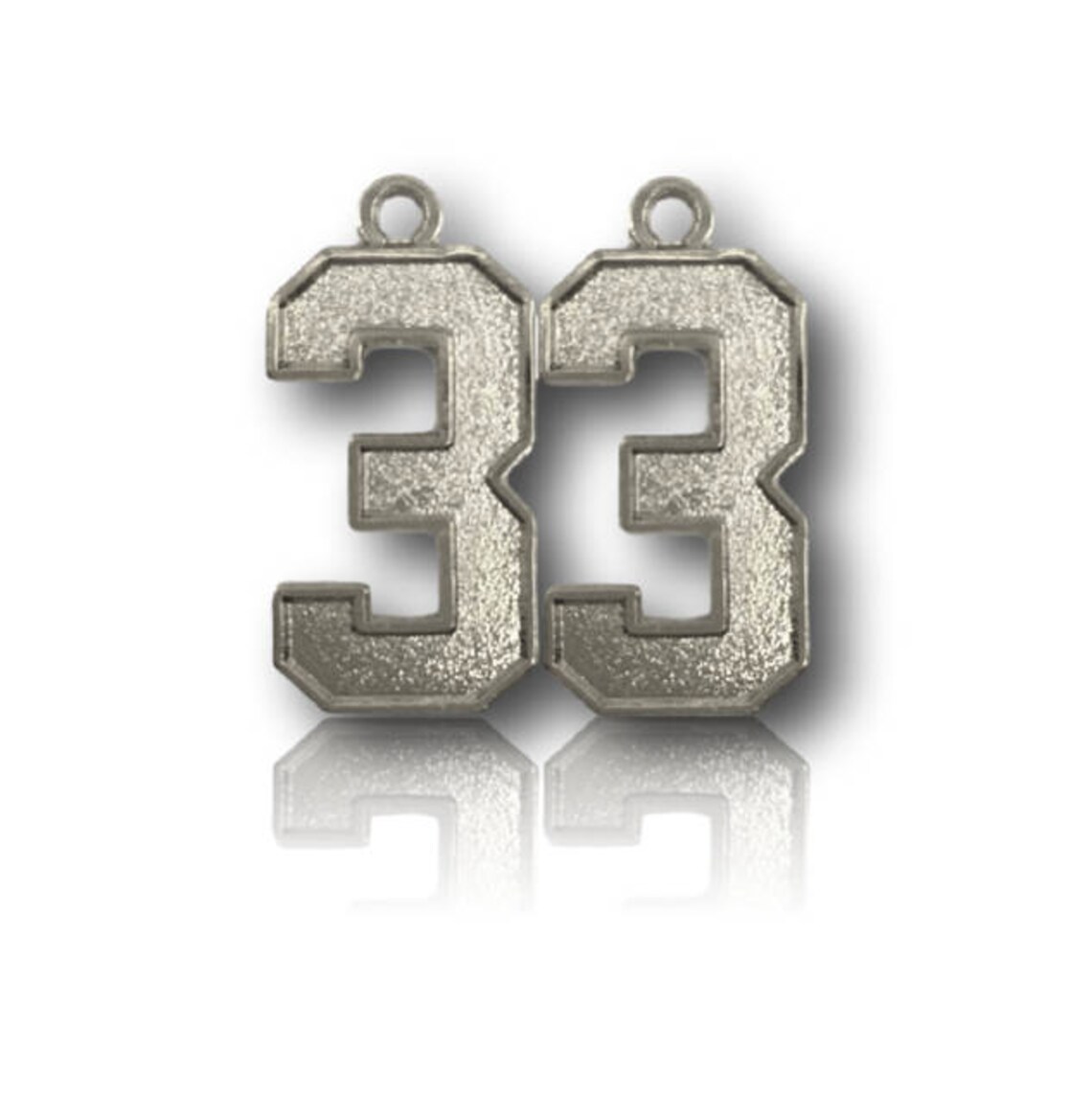 Number 33 Jersey Style Sports Necklace Charm Pendant - Etsy