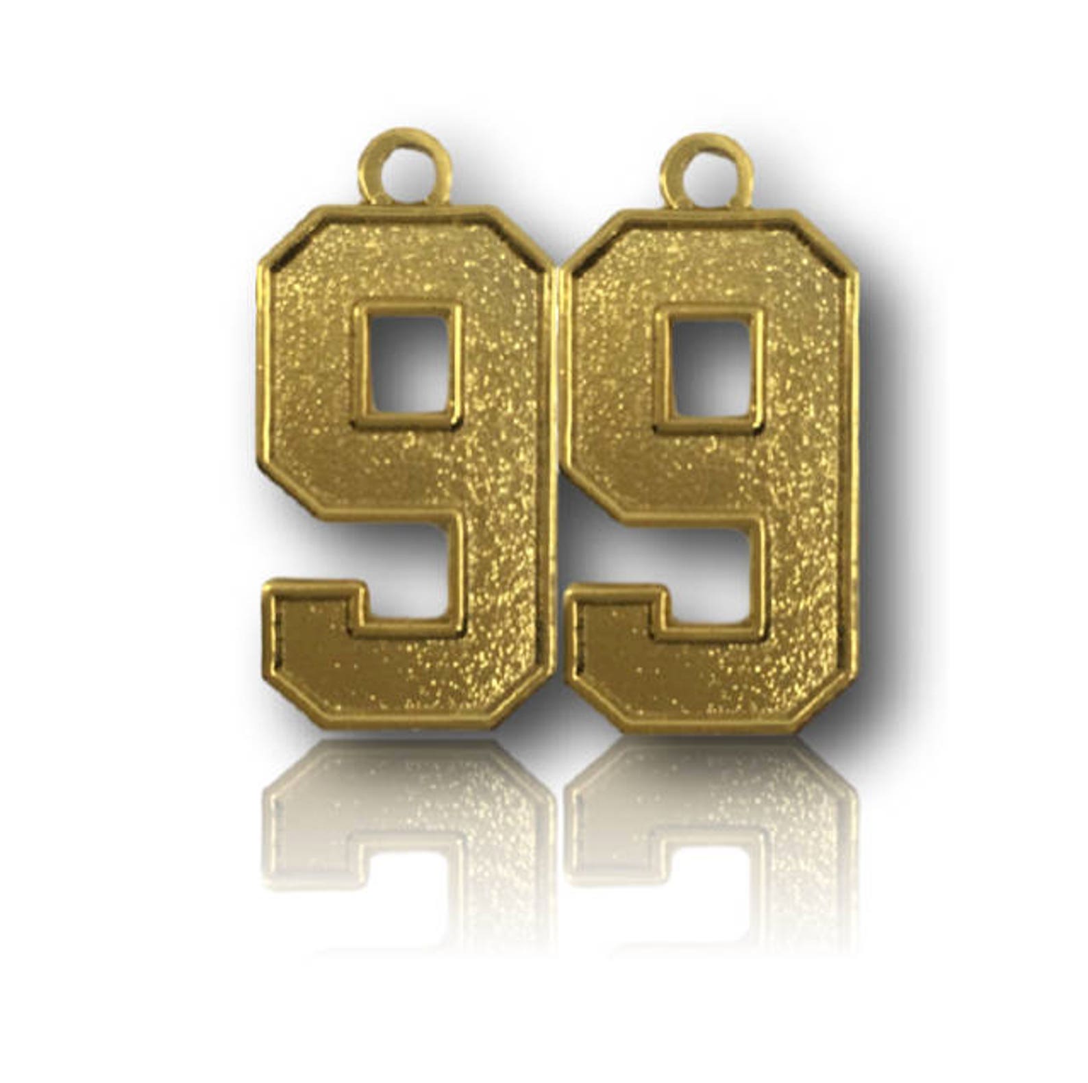 Number 99 Jersey Style Sports Necklace Charm Pendant - Etsy