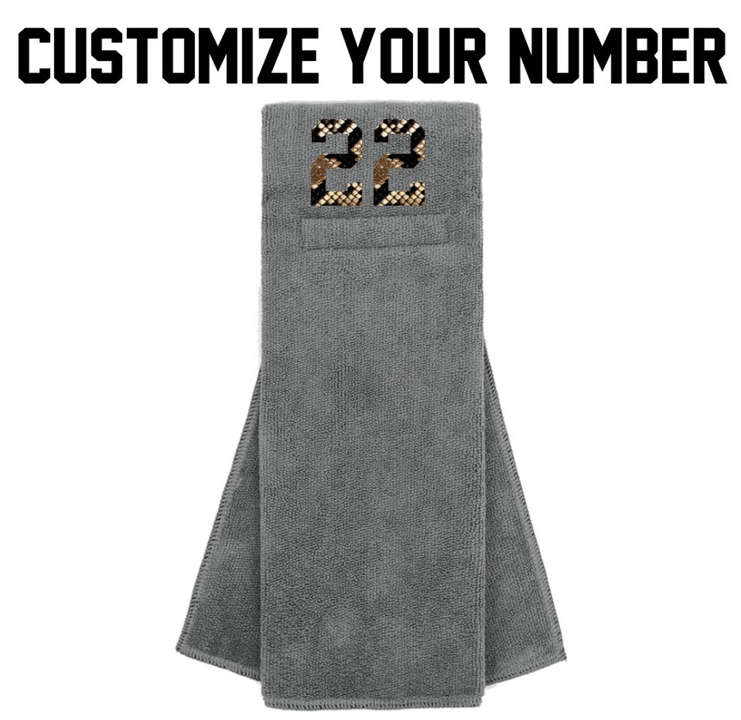 Pick Your Number Football Towel GRAY GREY W/ PYTHON Snake #'s Custom ...