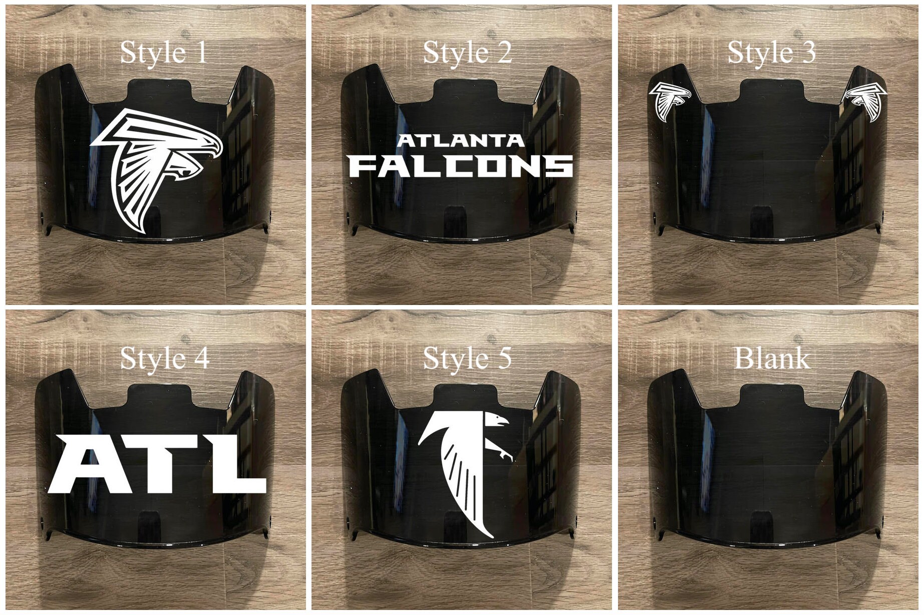 Atlanta Full Size BLACK DARK TINT Helmet Visor Eye Shield - Pick Your ...