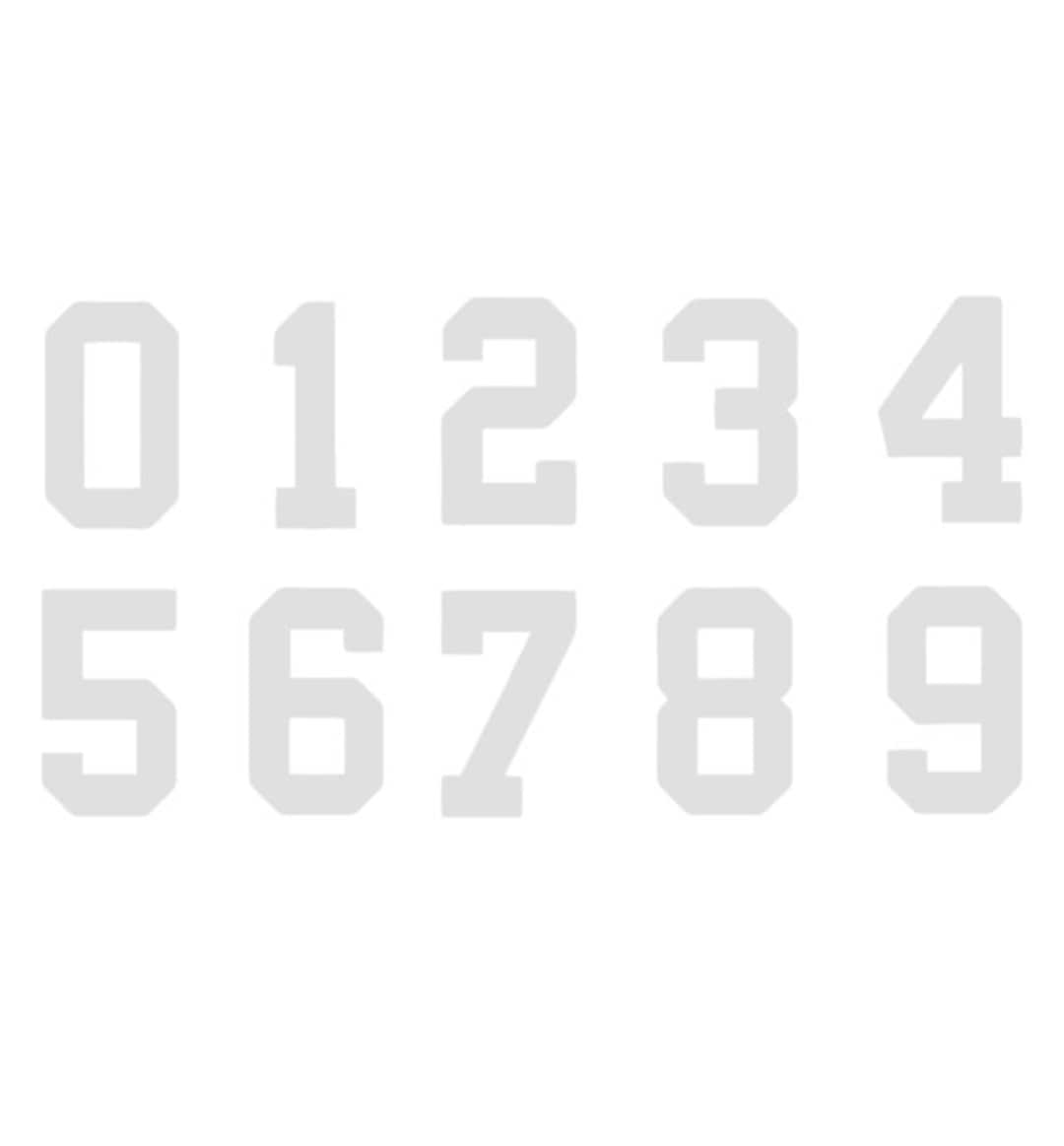 WHITE Custom Sports Jersey Style Number Vinyl Decal - Pick Your Number ...