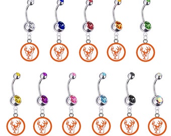 Deer Belly Button Ring - Etsy