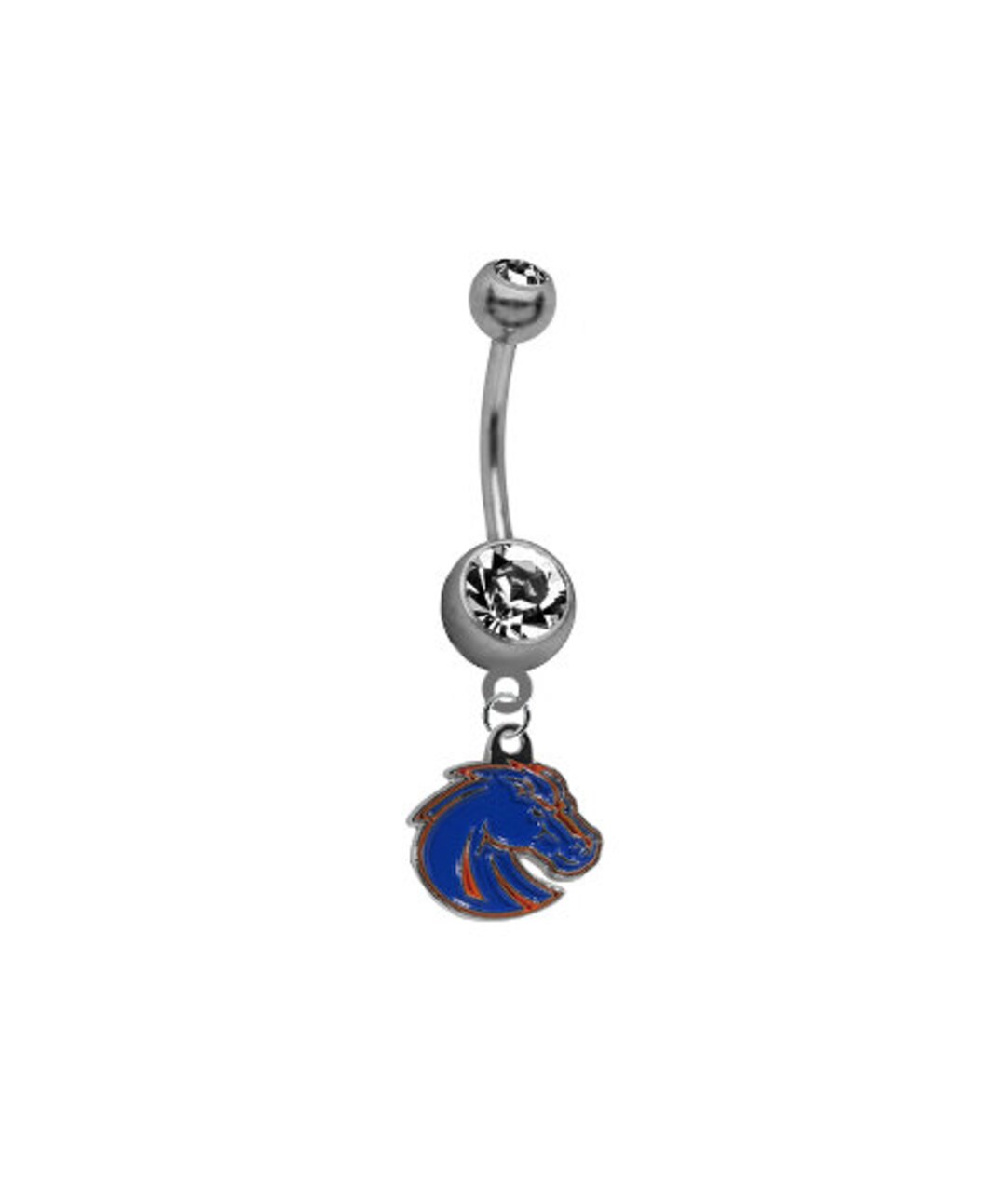Boise St Style 2 Belly Button Navel Ring Piercing 316L Surgical Grade ...