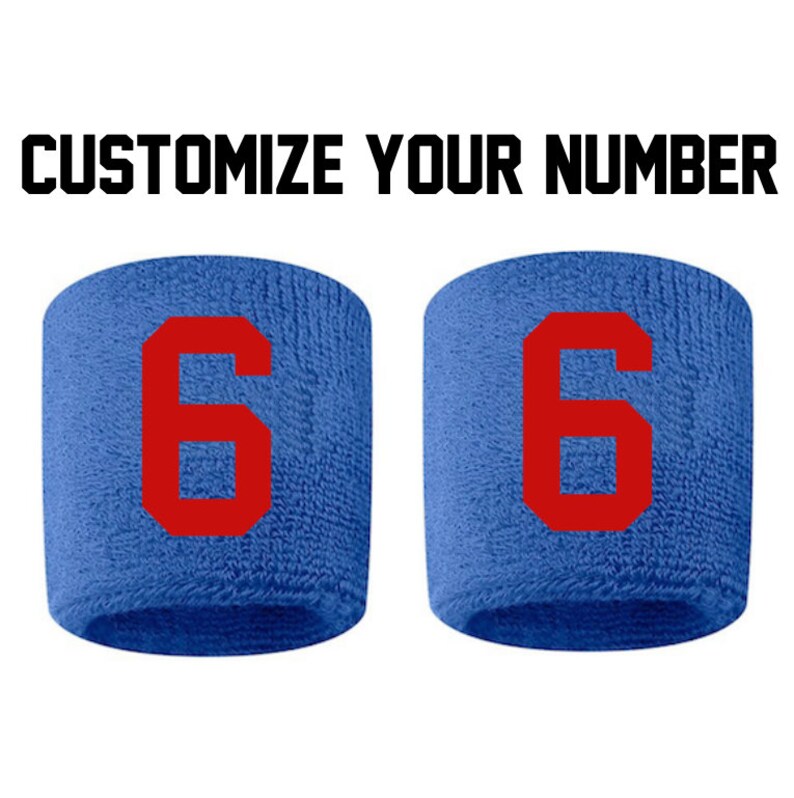 Pick Your Number ROYAL BLUE W/ RED Custom Embroidered Stitched - Etsy