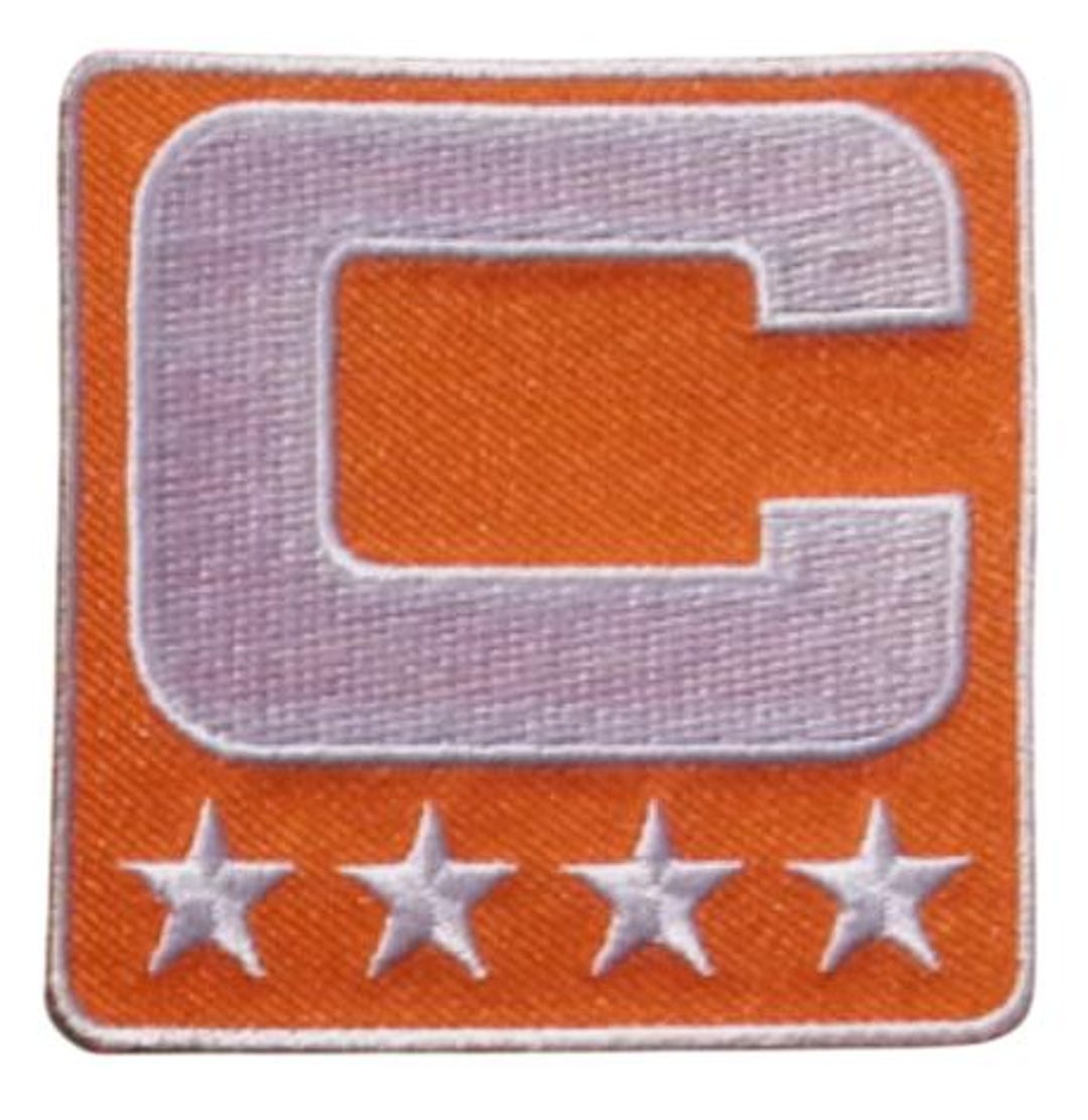 ORANGE Captain C Patch W/ Stars Iron on Football Jersey Captains Patch ...