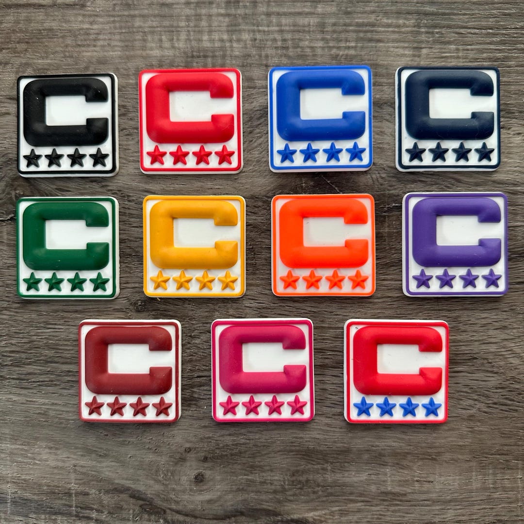 3D Bumper Captain Patch Jersey C Style Football Helmet Decal - Perfect ...